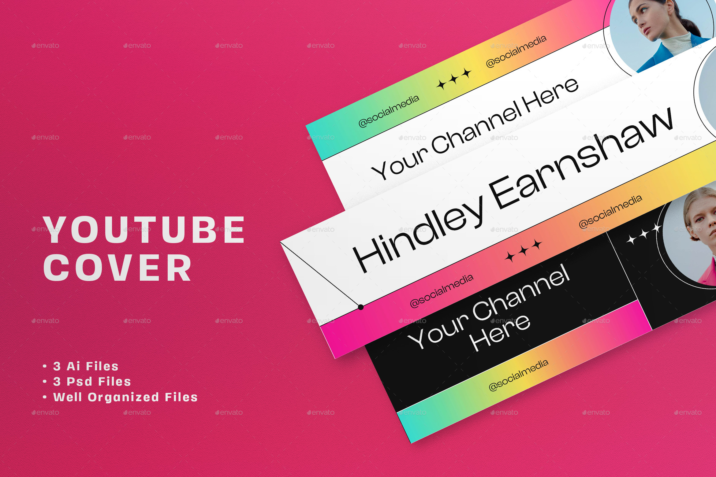 White Gradient Design Business YouTube Cover, Web Elements | GraphicRiver
