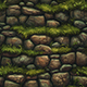 Hand painted mossy stone wall tile texture by VIPspawn | 3DOcean