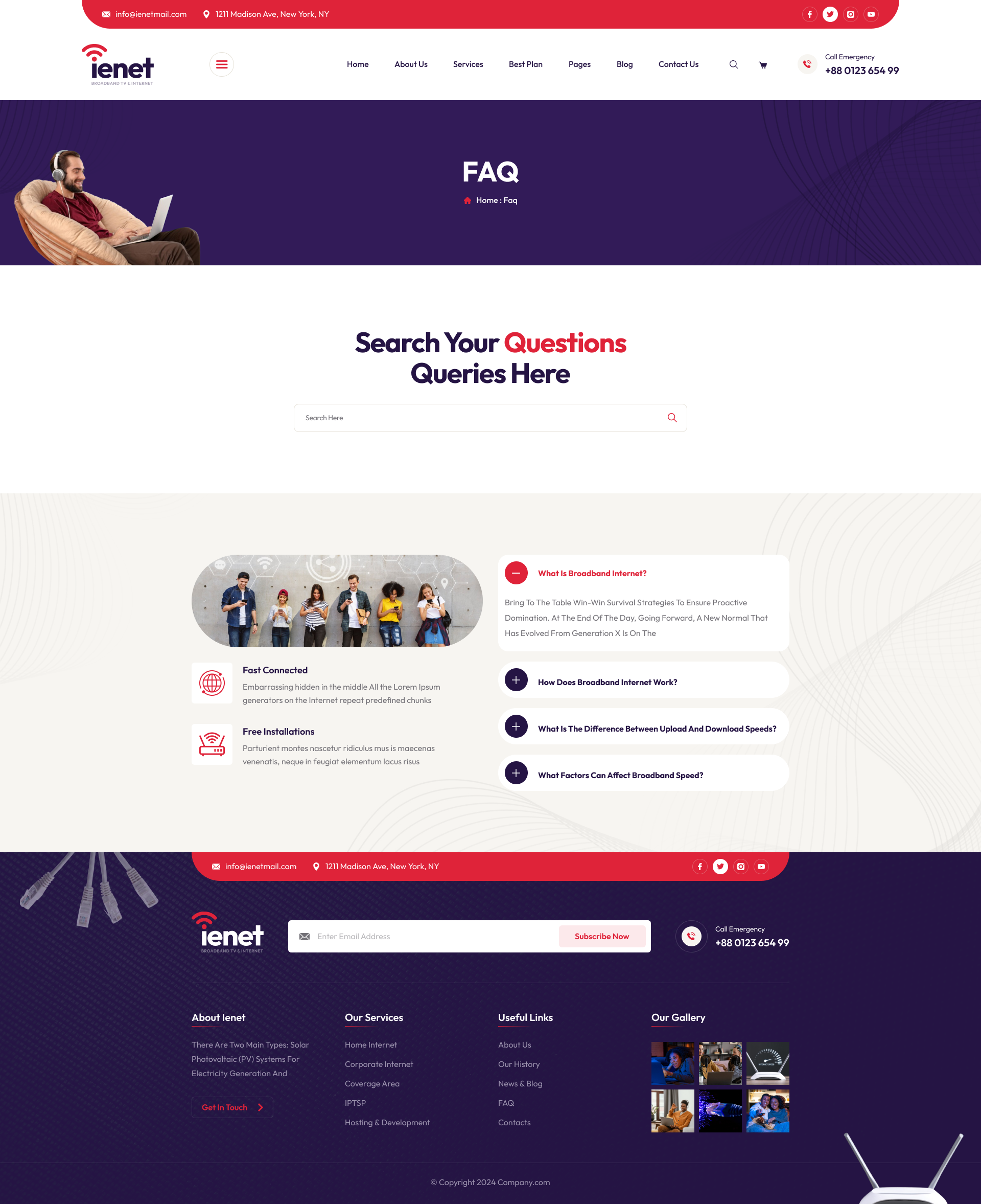 Ienet - Broadband TV & Internet Figma Template by Pixydrops | ThemeForest