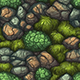 Hand painted mossy stone wall tile texture by VIPspawn | 3DOcean