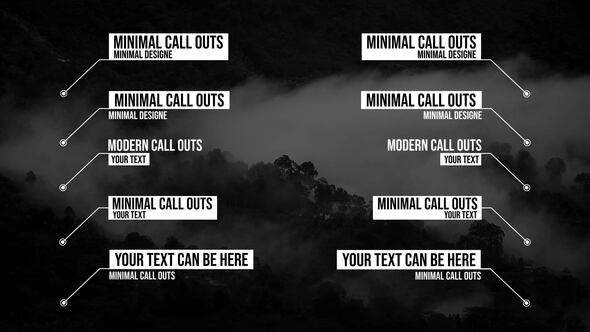 Minimal Call Outs Titles | After Effects, After Effects Project Files