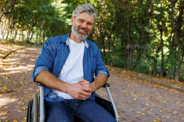Accessible Leisure: Park Experience for Disabled Individual Stock Photo ...