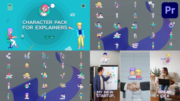 Characters Pack For Explainers for Premiere Pro, Premiere Pro Templates