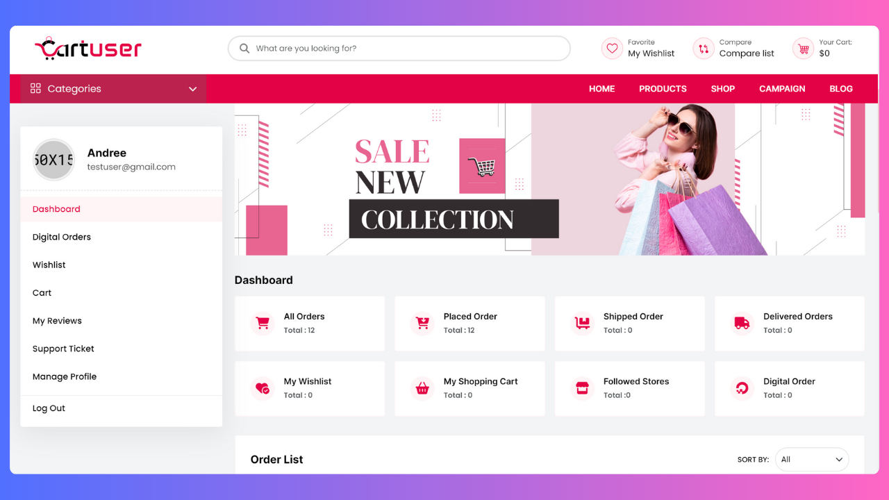 CartUser Multi-Vendor E-commerce - Complete eCommerce Mobile App, Web, Admin and Seller Panel by ...