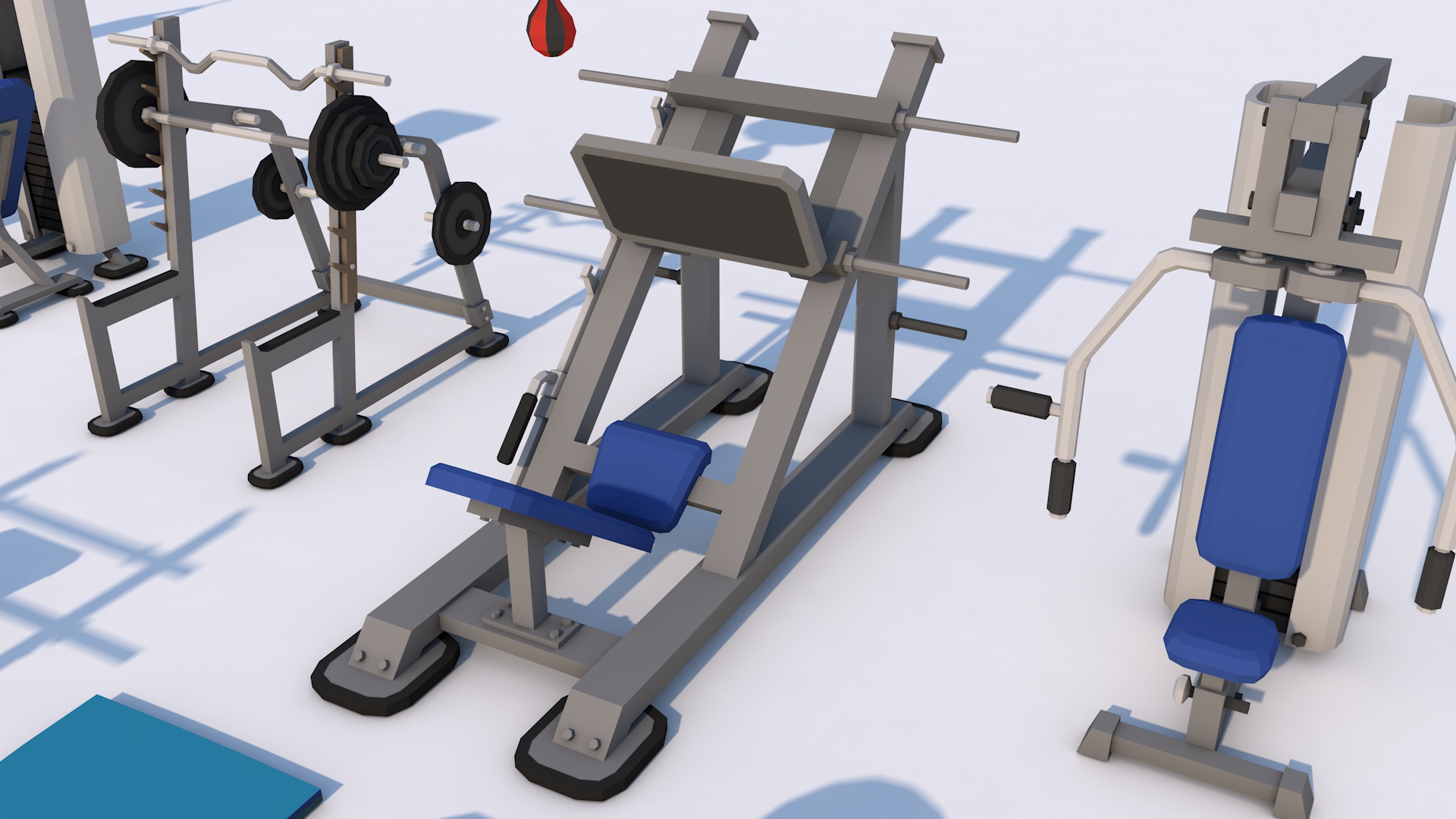 Poly Gym Equipments Pack Collection by multimedia4d | 3DOcean