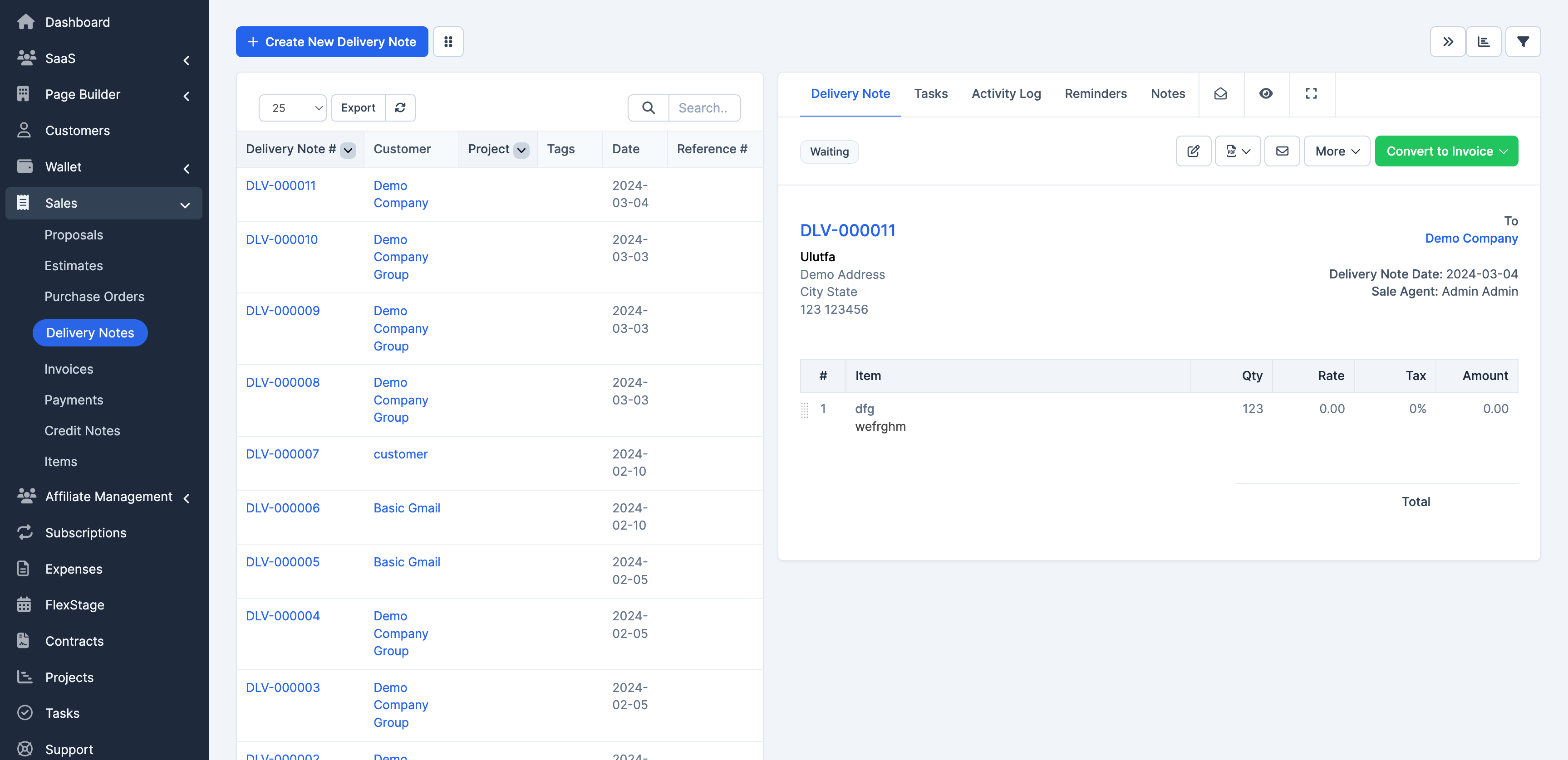 Delivery Note Module for Perfex CRM by ulutfa | CodeCanyon