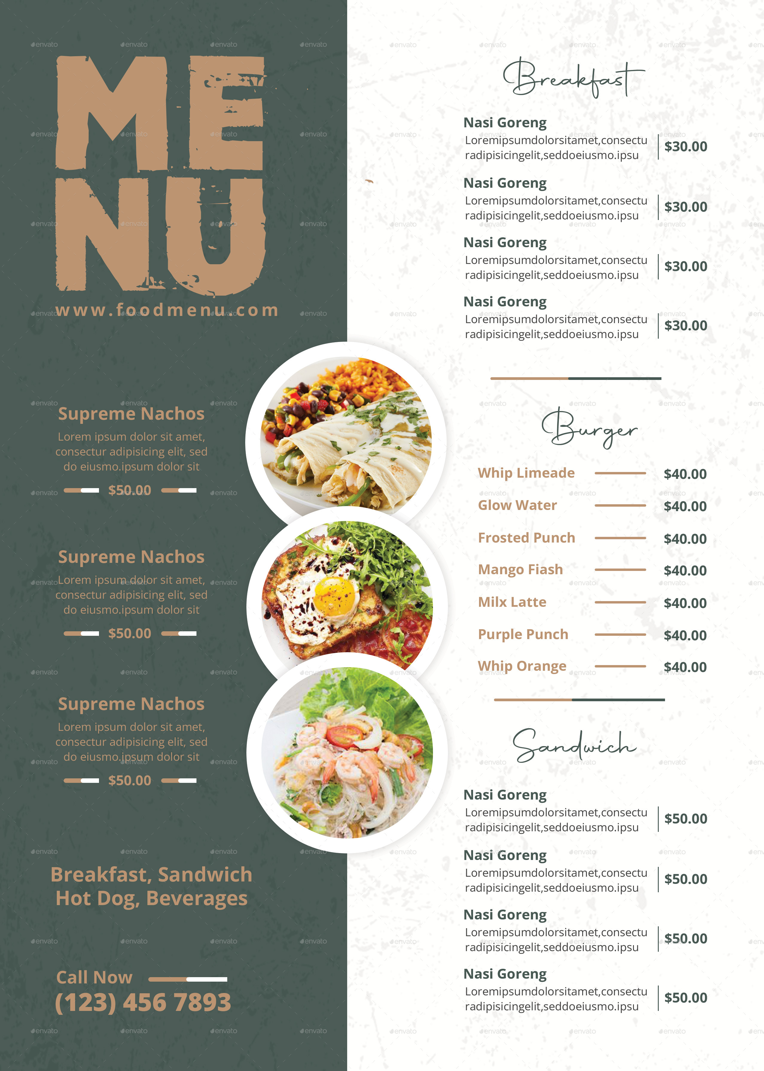 Food menu Bundle, Print Templates | GraphicRiver