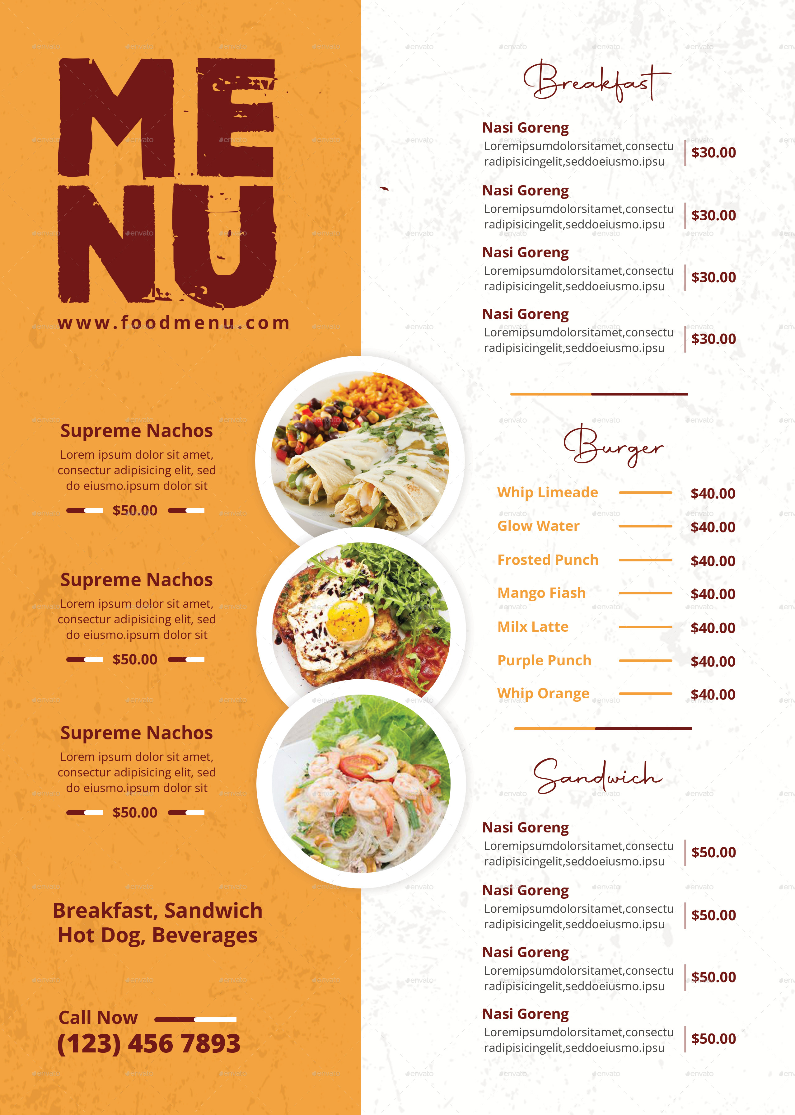 Food menu Bundle, Print Templates | GraphicRiver