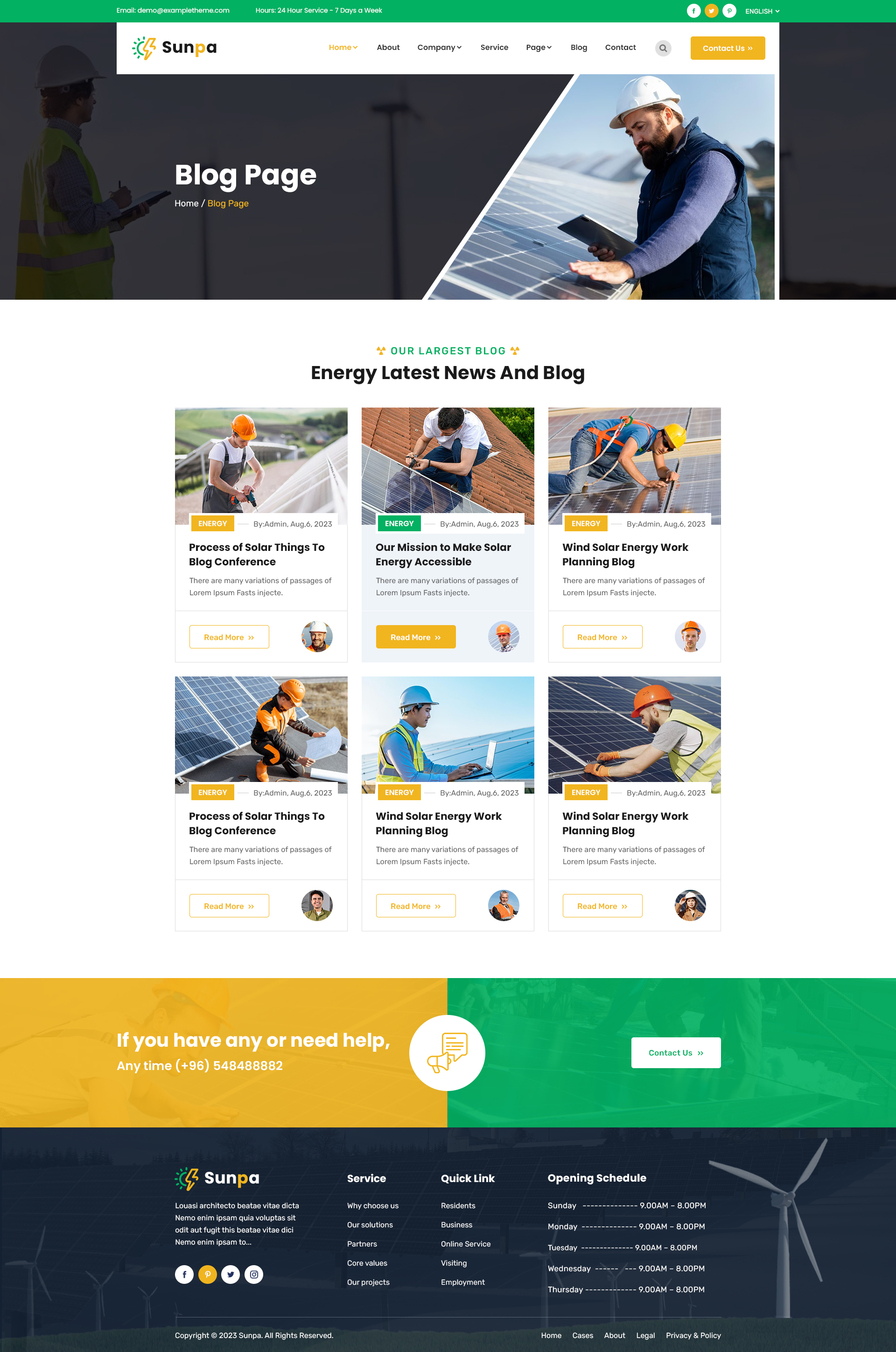 Sunpa - Ecology & Solar Energy Figma Template. by Werpax | ThemeForest