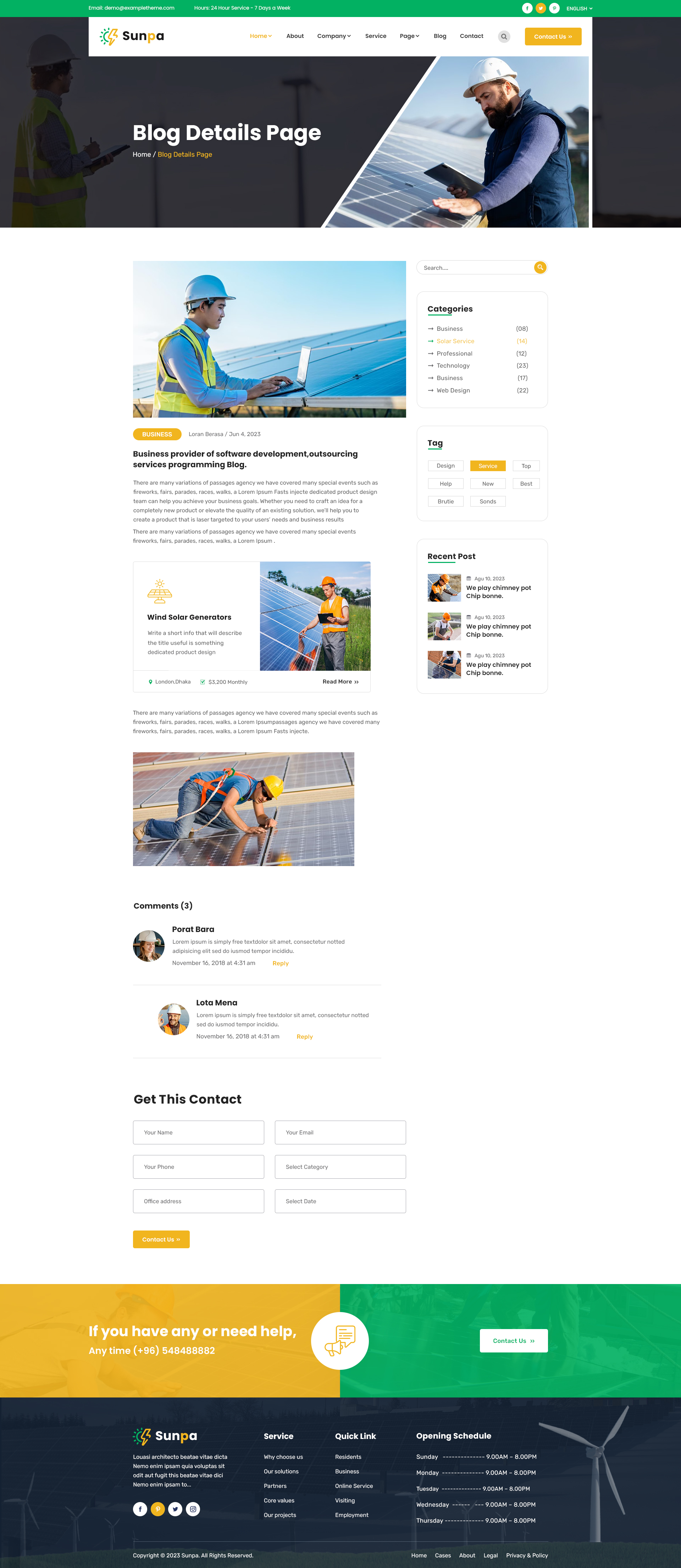 Sunpa - Ecology & Solar Energy Figma Template. by Werpax | ThemeForest