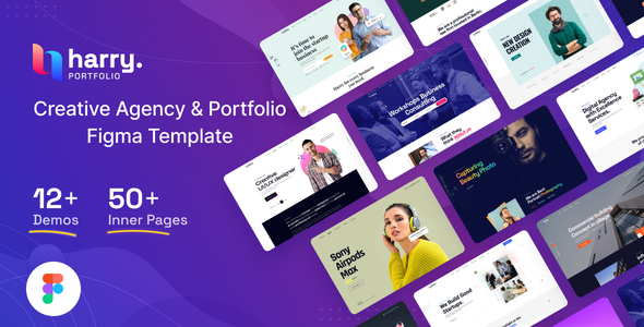 Harry – Creative Agency & Portfolio Figma Template by AQLOVA | ThemeForest