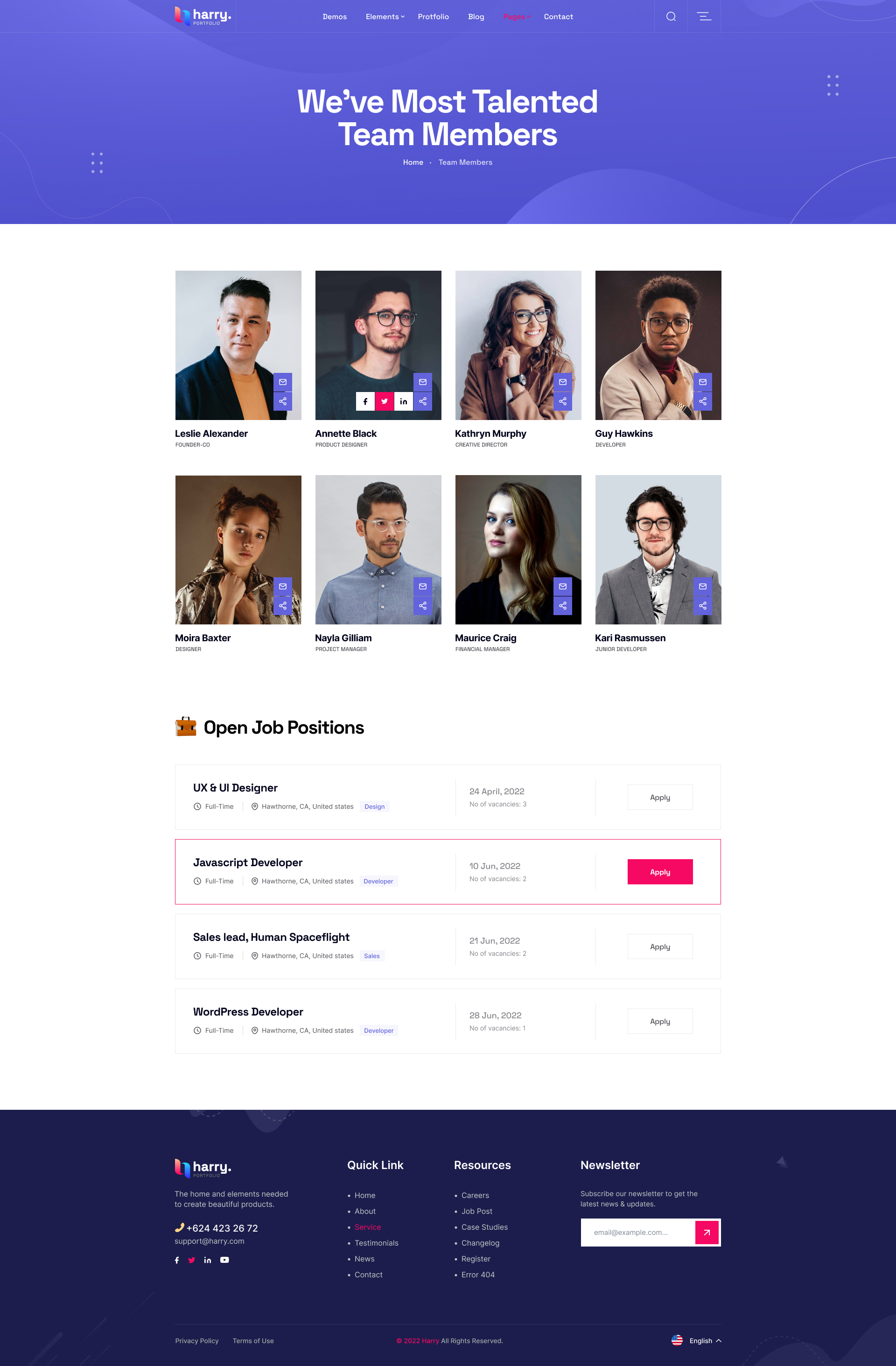 Harry – Creative Agency & Portfolio Figma Template by AQLOVA | ThemeForest