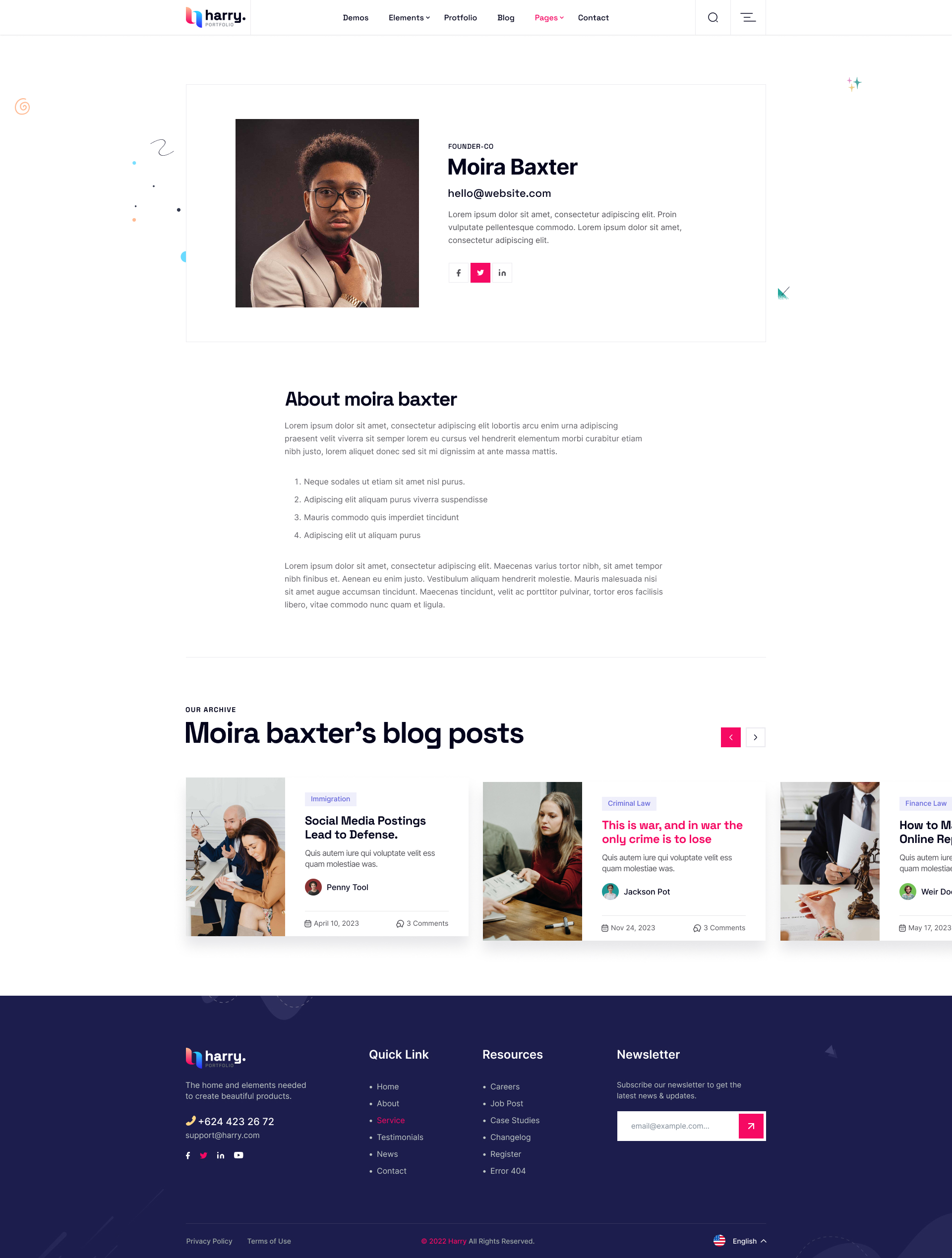Harry – Creative Agency & Portfolio Figma Template by AQLOVA | ThemeForest