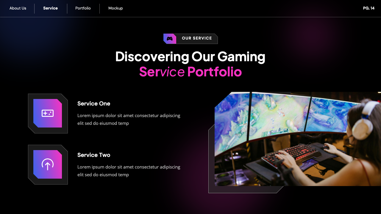 Thunder - Gaming Theme Google Slides Template, Presentation Templates