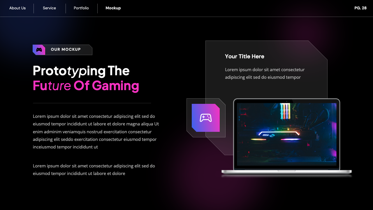 Thunder - Gaming Theme Google Slides Template, Presentation Templates