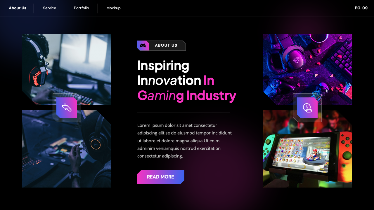 Thunder - Gaming Theme Google Slides Template, Presentation Templates