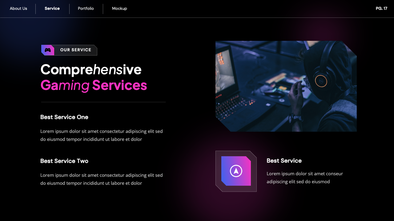 Thunder - Gaming Theme PowerPoint Template, Presentation Templates