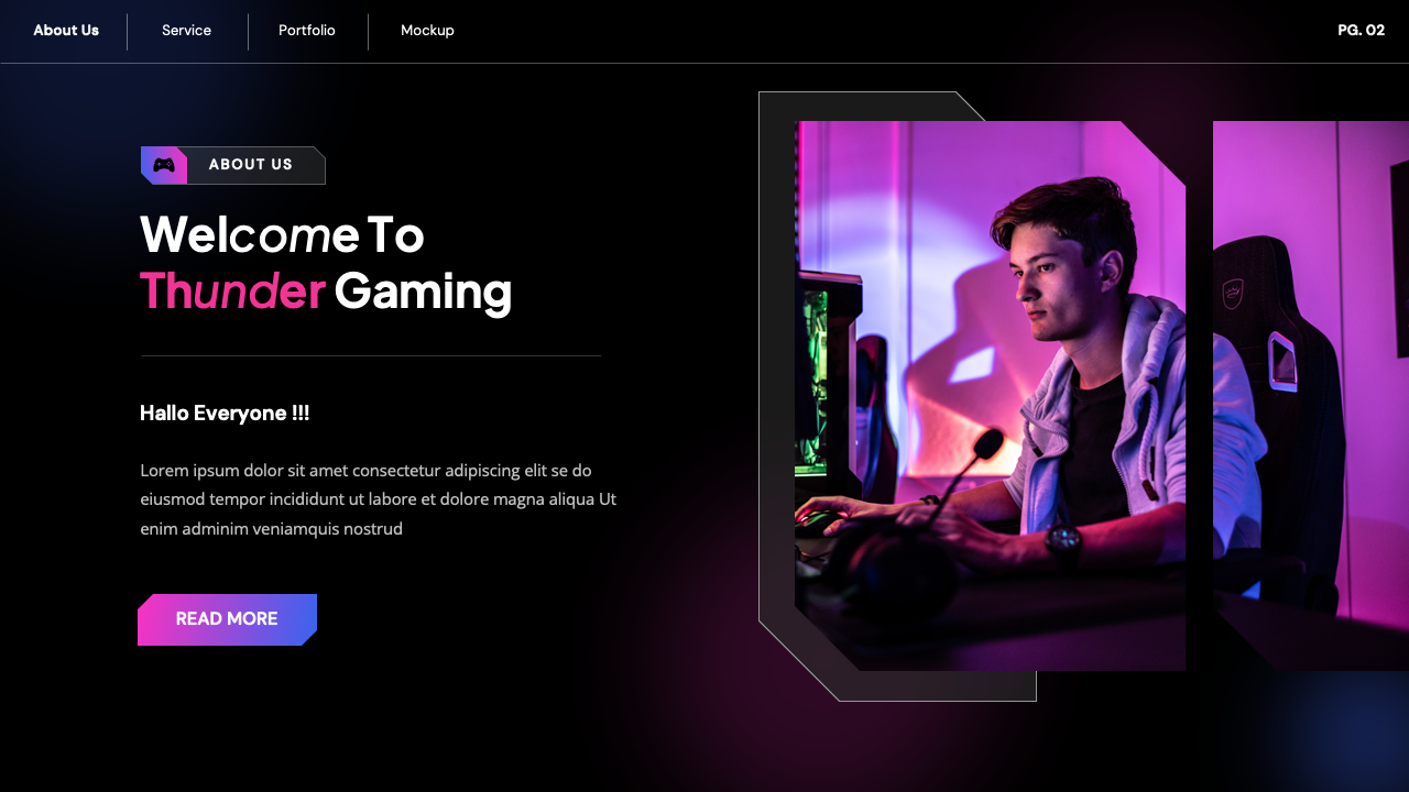 Thunder - Gaming Theme PowerPoint Template, Presentation Templates