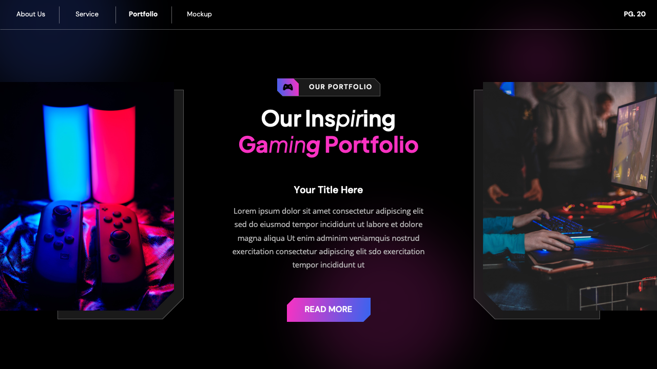 Thunder - Gaming Theme PowerPoint Template, Presentation Templates