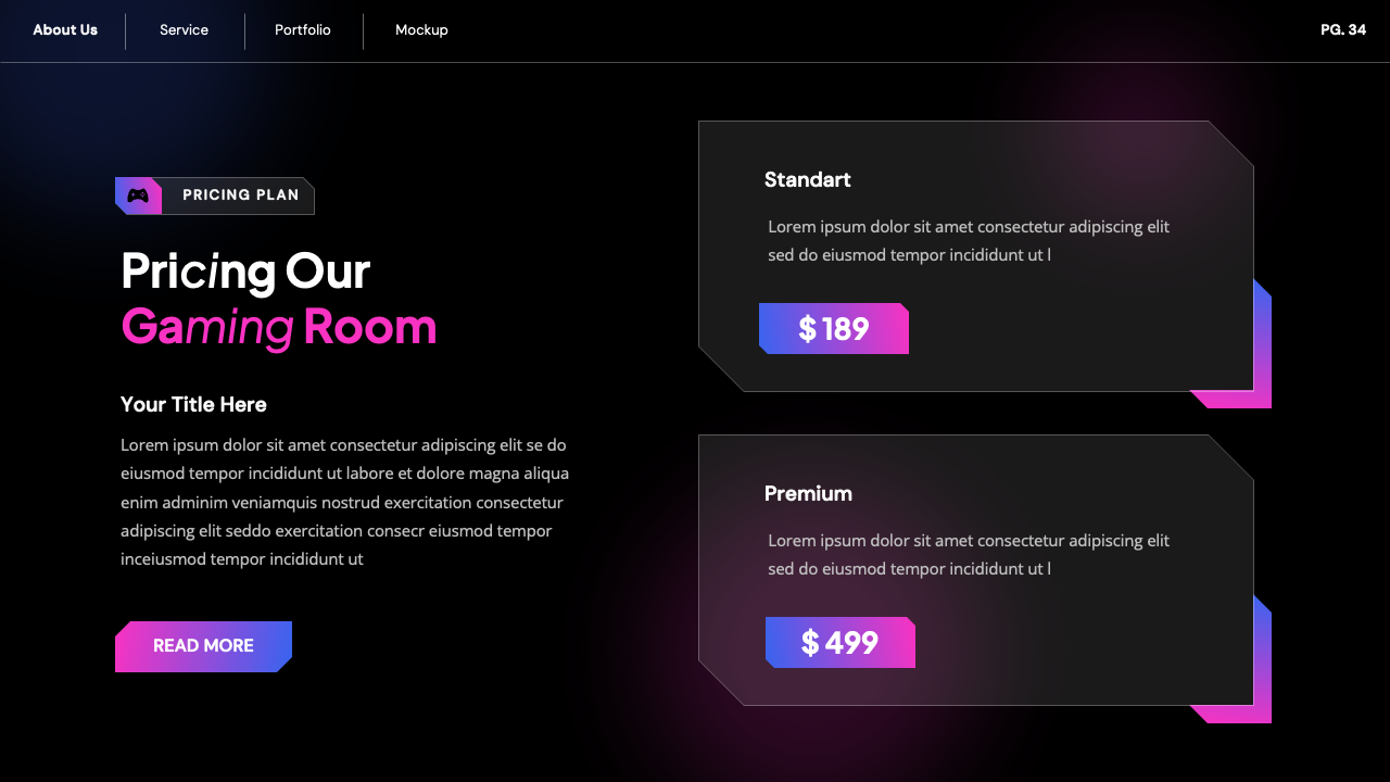 Thunder - Gaming Theme PowerPoint Template, Presentation Templates