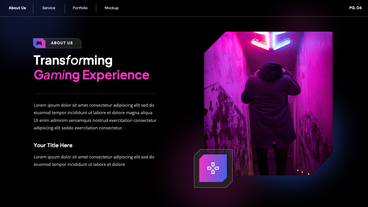 Thunder - Gaming Theme PowerPoint Template, Presentation Templates