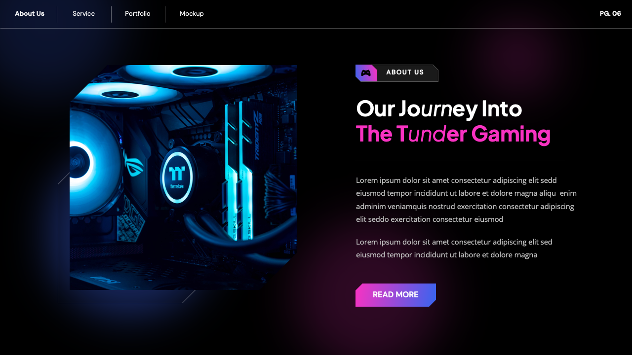 Thunder - Gaming Theme PowerPoint Template, Presentation Templates