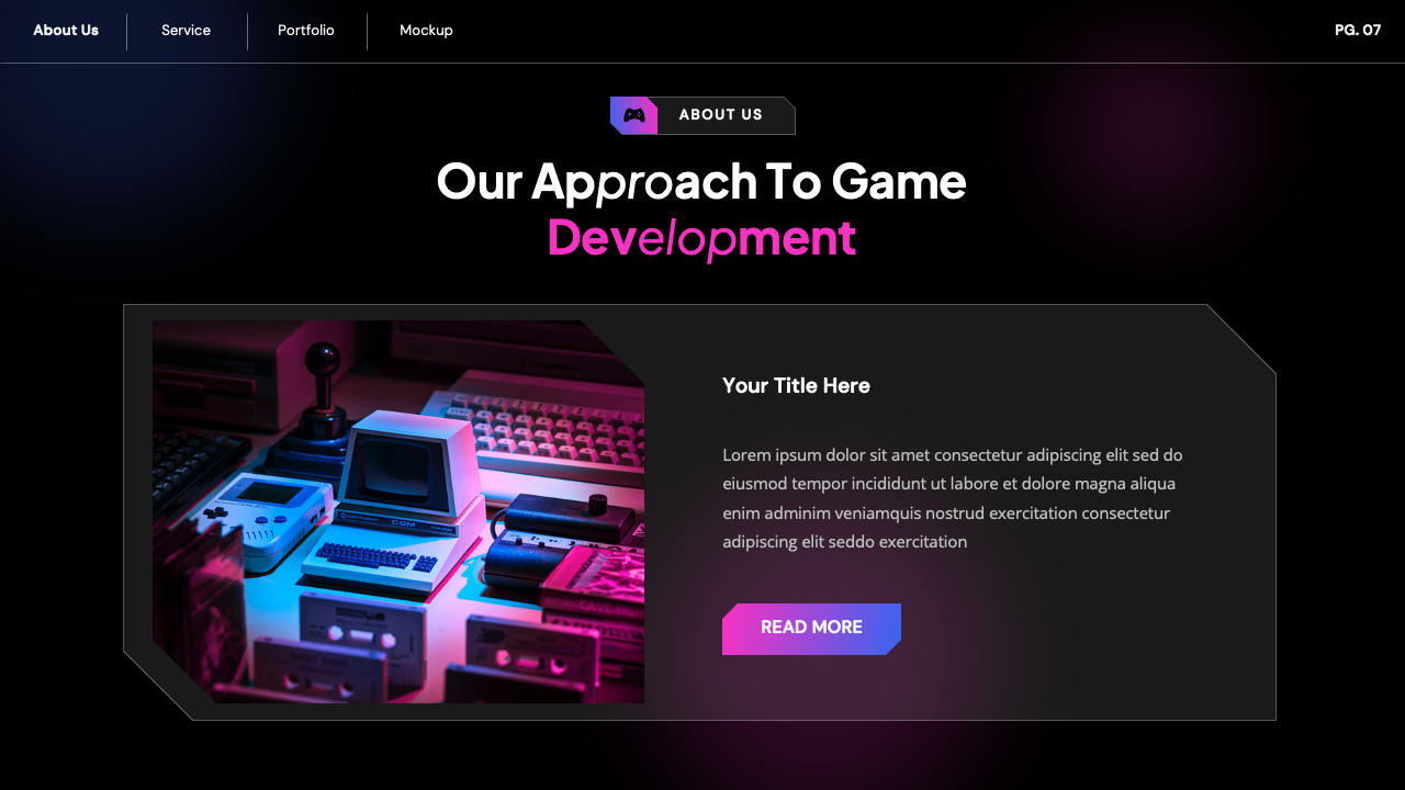 Thunder - Gaming Theme PowerPoint Template, Presentation Templates
