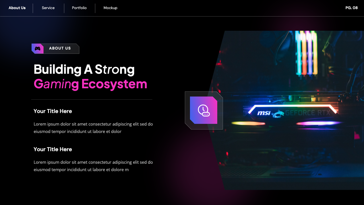 Thunder - Gaming Theme PowerPoint Template, Presentation Templates