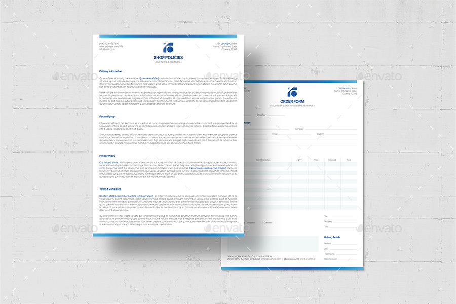 Order Form Template, Print Templates | GraphicRiver