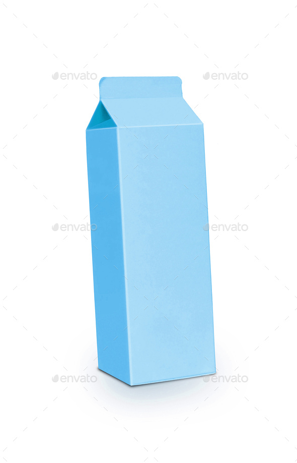 Blue milk box per liter isolated Stock Photo by ozaiachin | PhotoDune