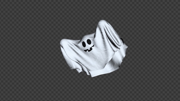 Funny Sheet Ghost - Transparent Loop, Motion Graphics | VideoHive