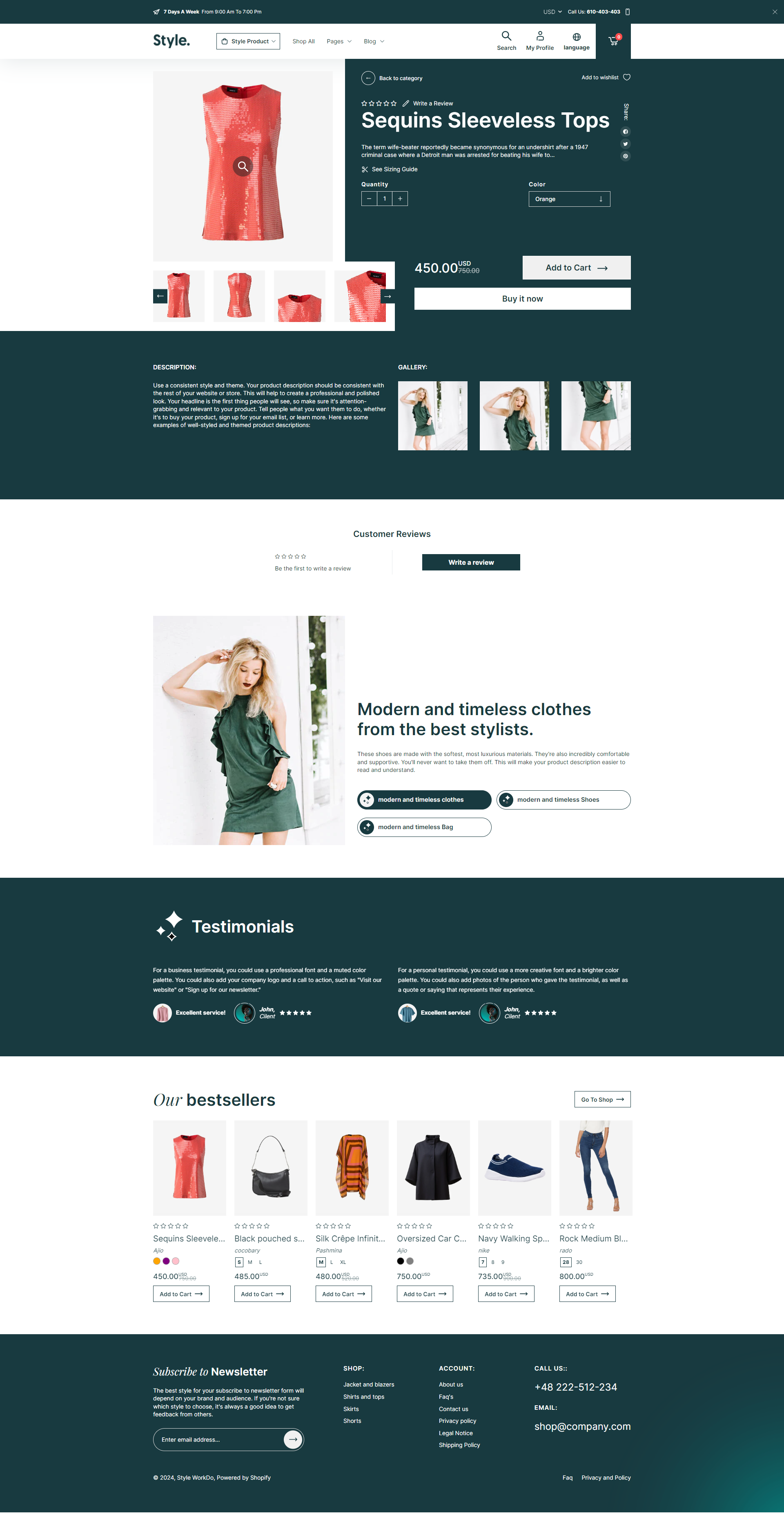 Style - Fashion Shopify 2.0 eCommerce Theme by WorkDo | ThemeForest