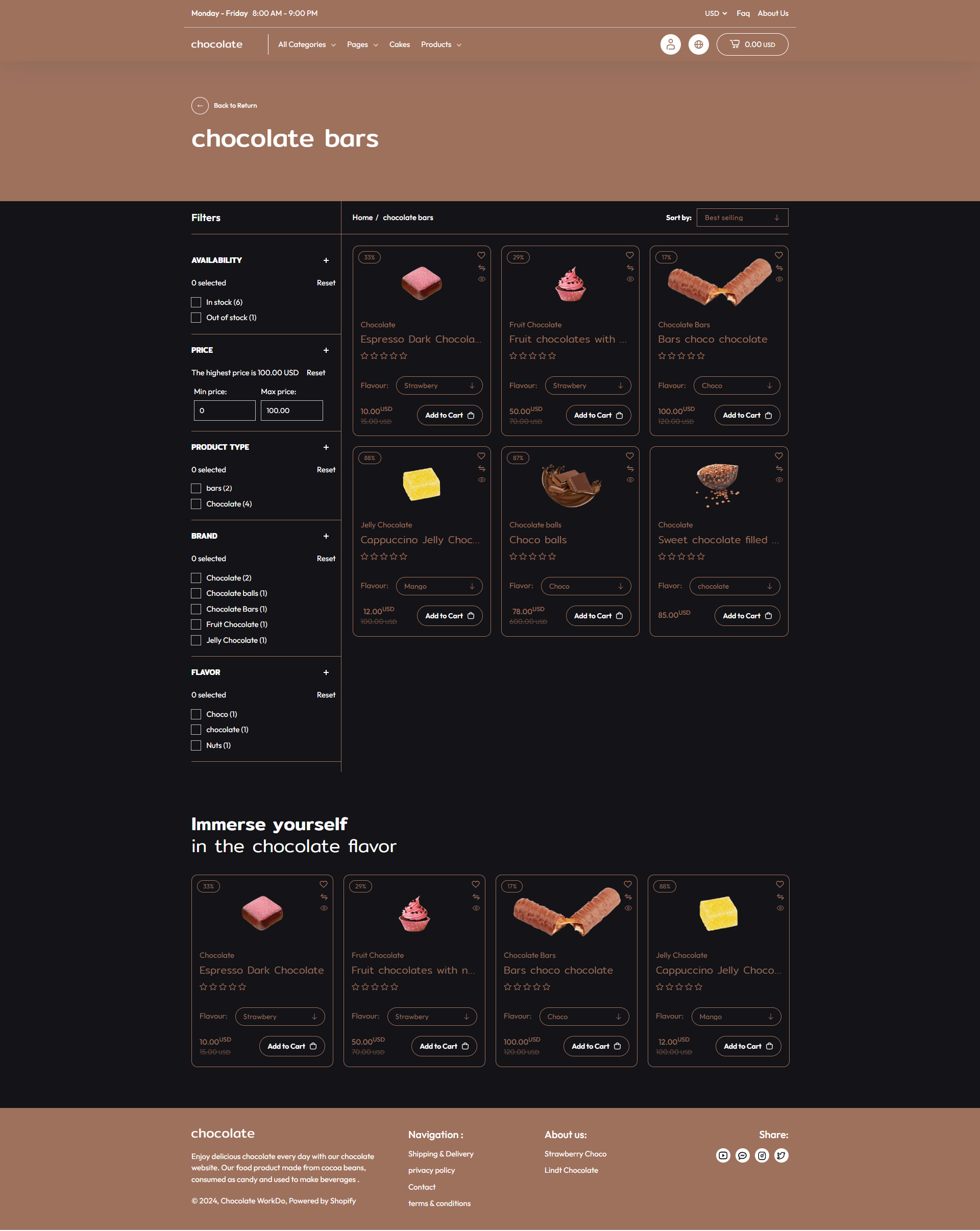 Chocolate - Shopify 2.0 Cake Shop Theme by WorkDo | ThemeForest