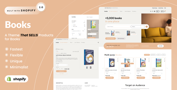 Books - Shopify 2.0 Bookstore Theme by WorkDo | ThemeForest