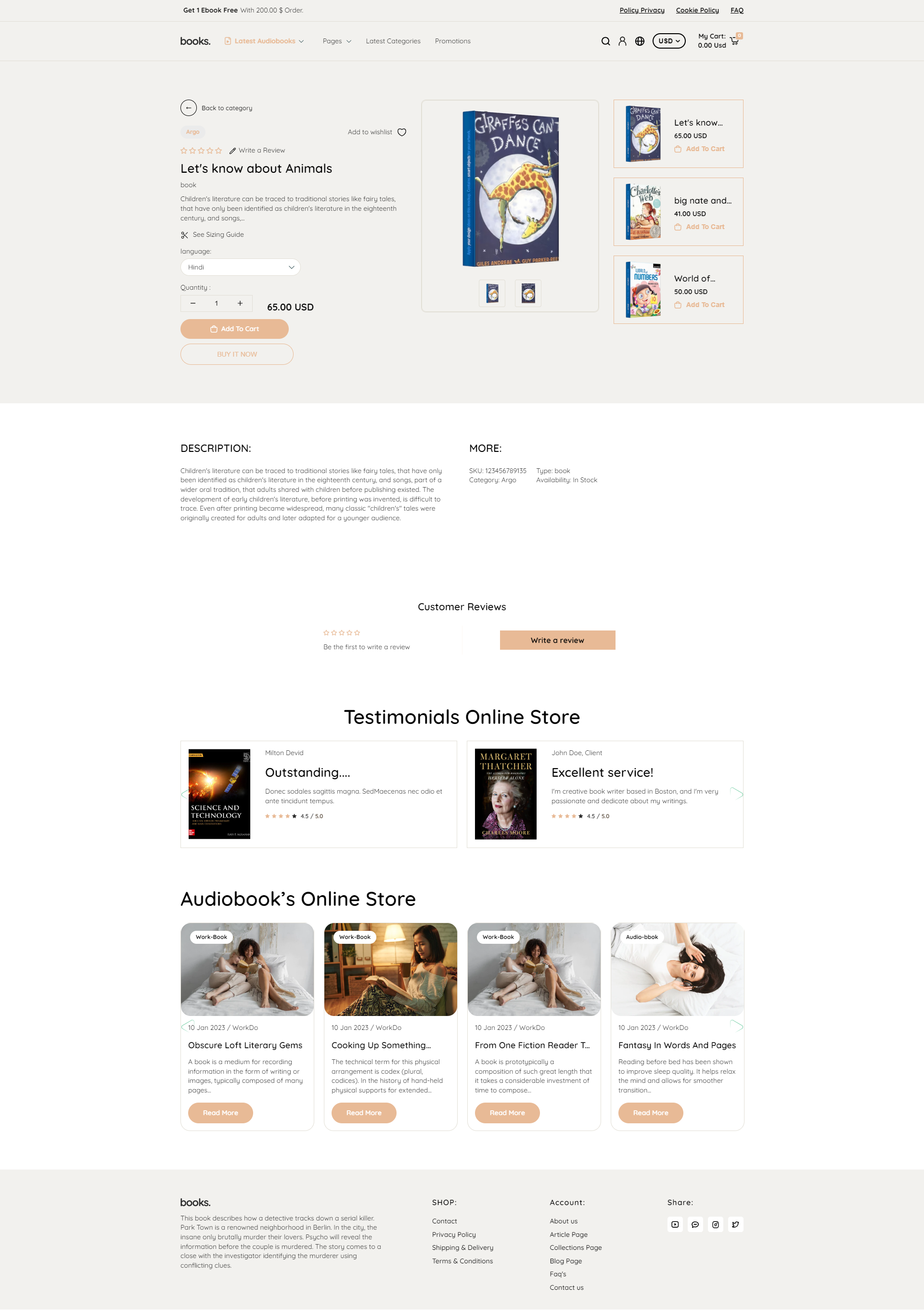Books - Shopify 2.0 Bookstore Theme by WorkDo | ThemeForest