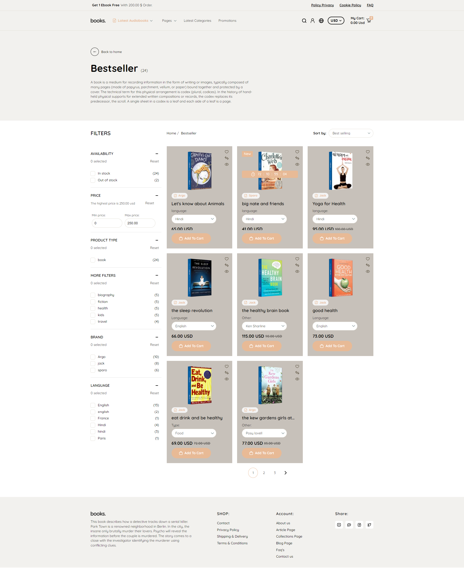 Books - Shopify 2.0 Bookstore Theme by WorkDo | ThemeForest