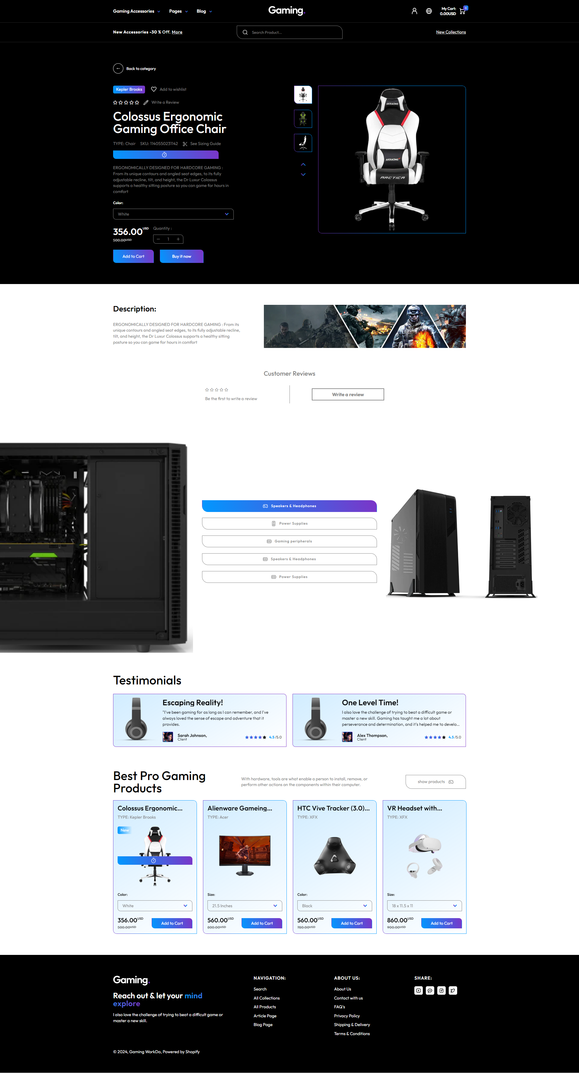 Gaming - Shopify 2.0 eCommerce Theme by WorkDo | ThemeForest