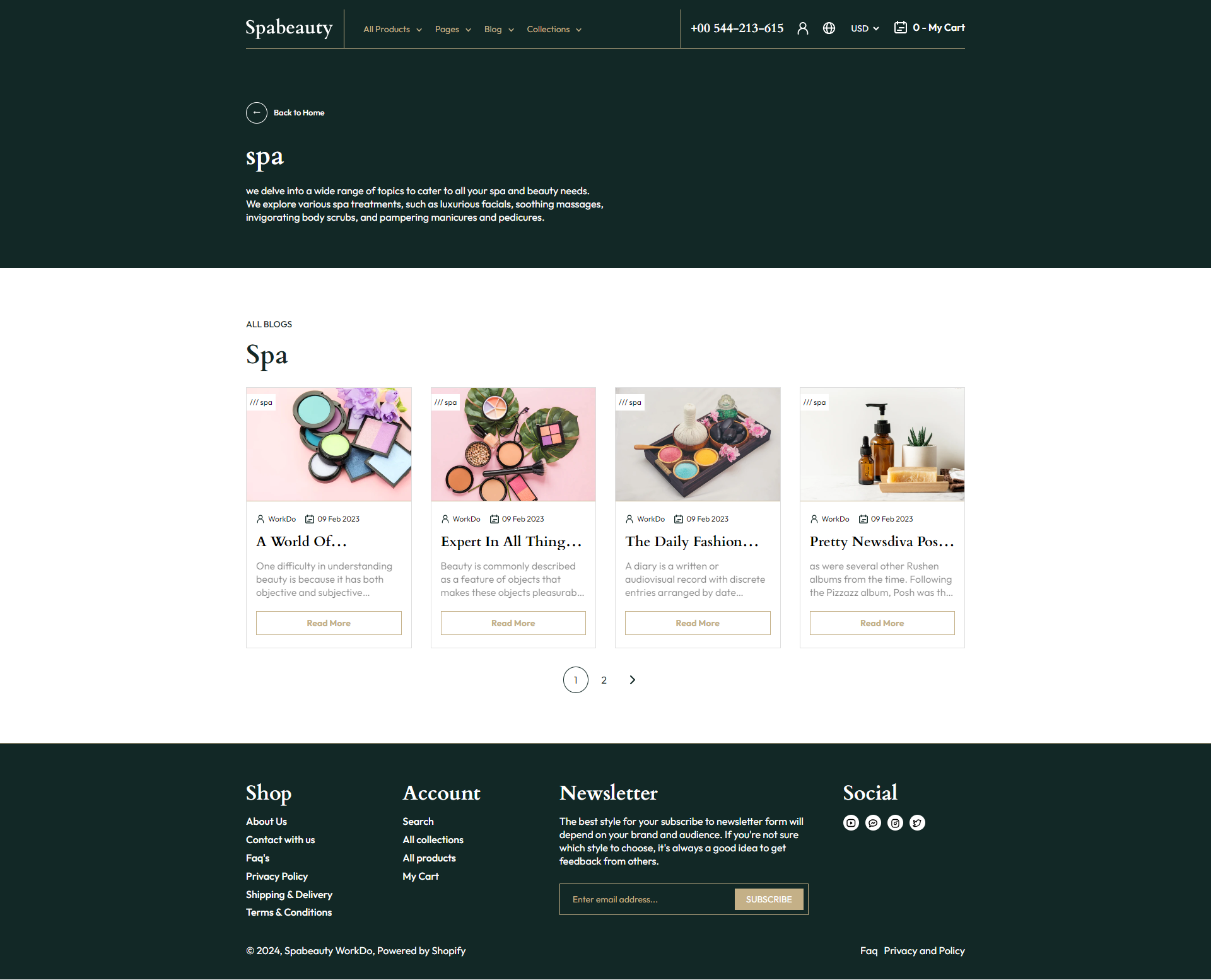 Spa Beauty - Therapy & Wellness Shopify 2.0 Theme by WorkDo | ThemeForest