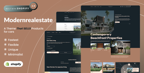 Modern Real Estate - Single Property & Estate Shopify 2.0 Template by ...