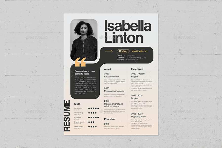 Modern Resume, Print Templates | GraphicRiver