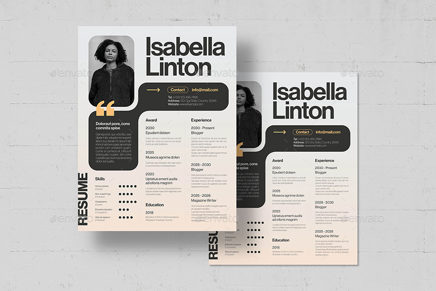 Modern Resume, Print Templates | GraphicRiver