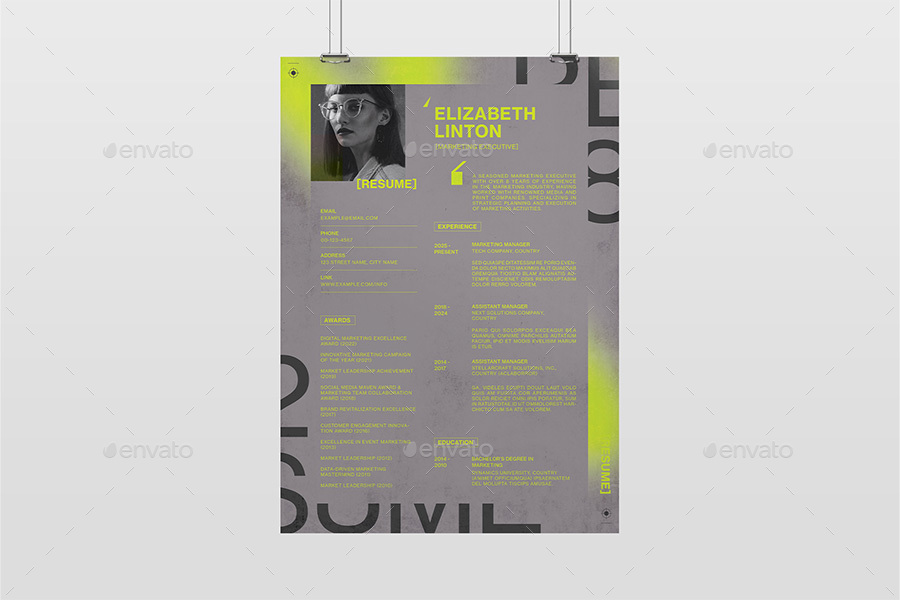 Bold Resume Template, Print Templates | GraphicRiver
