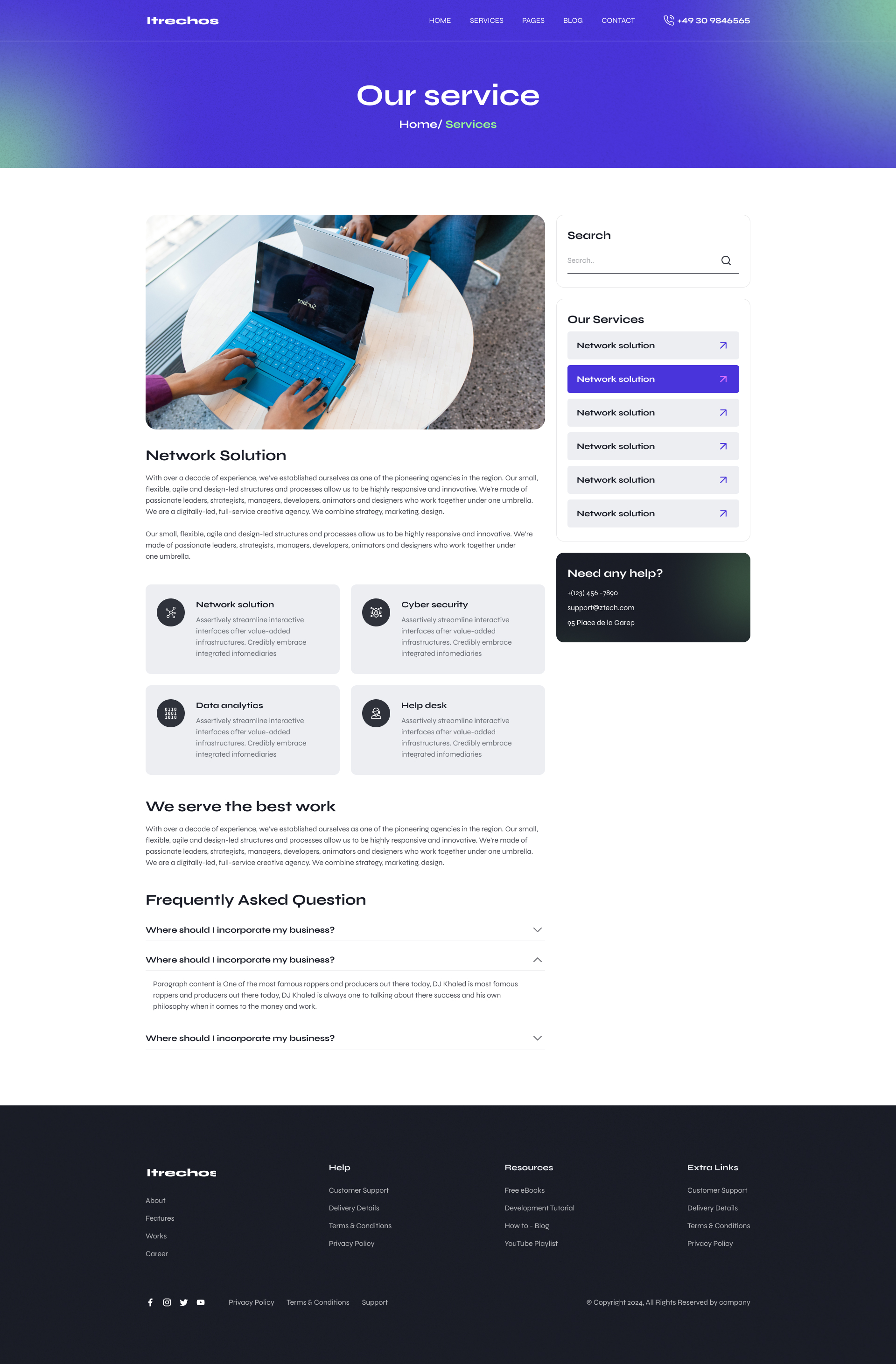 Itrechos - It Solution & Technology Website Figma Template by Design-art