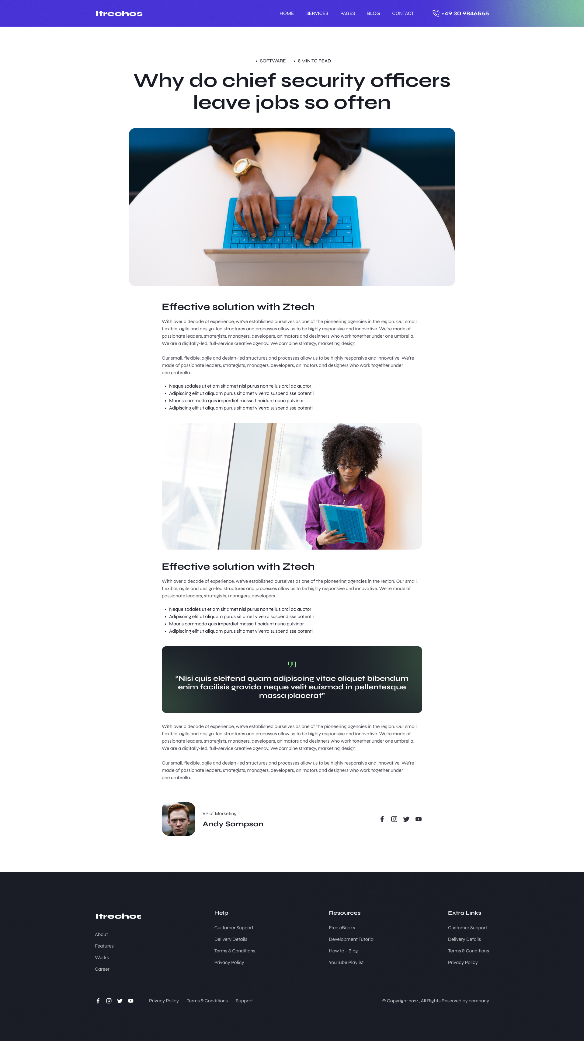 Itrechos - It Solution & Technology Website Figma Template by Design-art