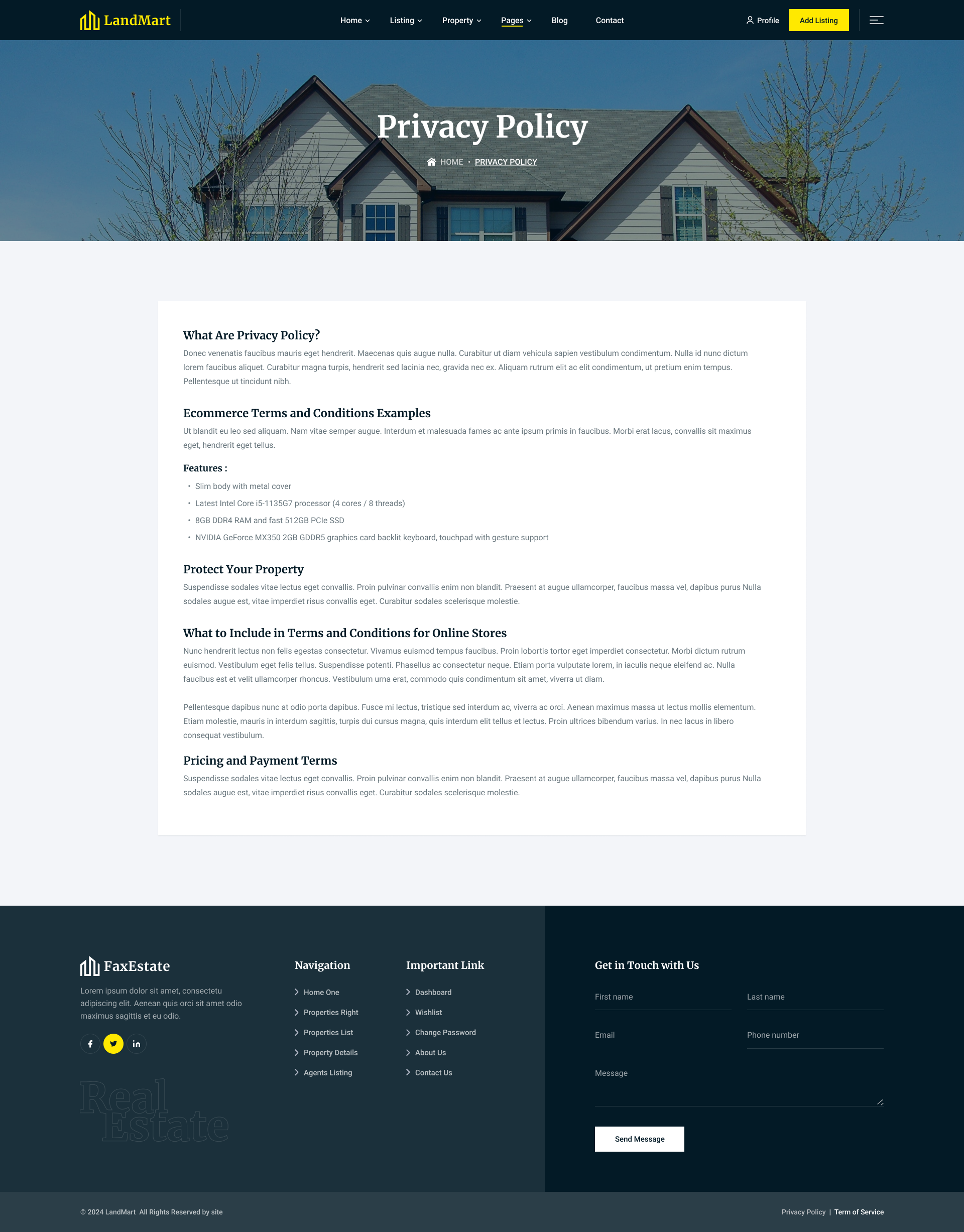 LandMart -Real Estate & Property Figma Template by ThemeLab-Portfolio
