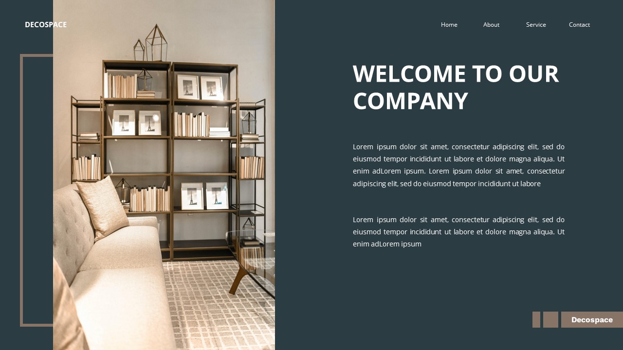 Decospace - Furniture Google Slide Templates, Presentation Templates