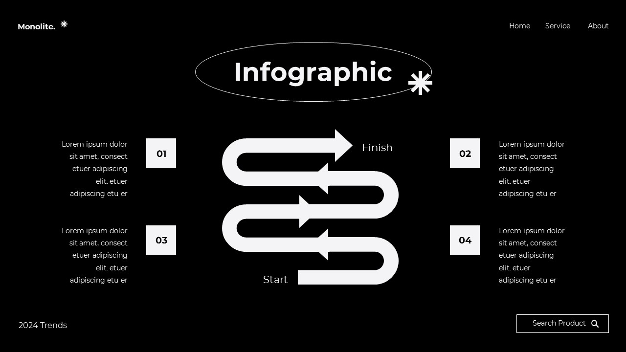 Monolite - Monochrome Powerpoint Templates, Presentation Templates