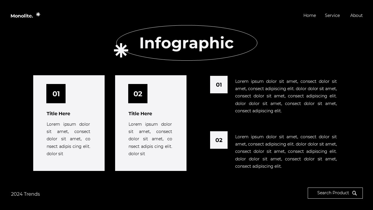 Monolite - Monochrome Powerpoint Templates, Presentation Templates