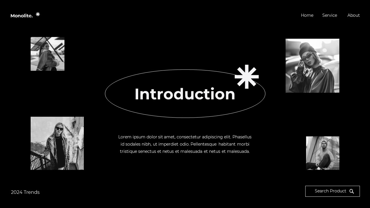 Monolite - Monochrome Powerpoint Templates, Presentation Templates