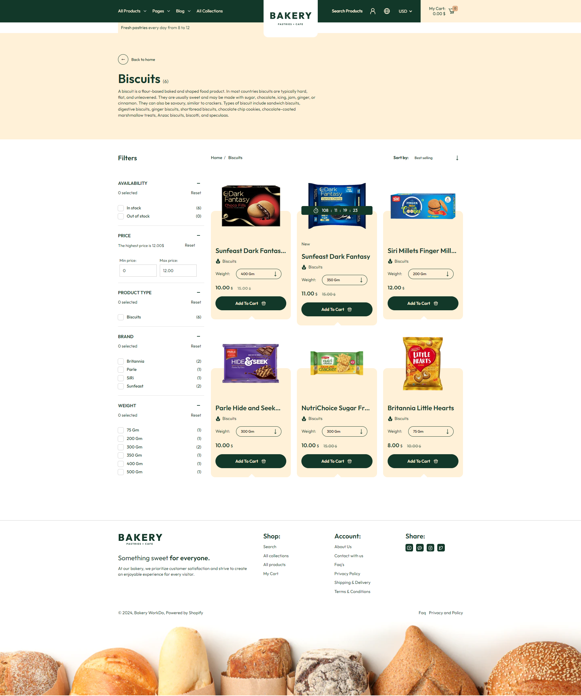 Bakery - Cake Responsive Shopify 2.0 Theme by WorkDo | ThemeForest